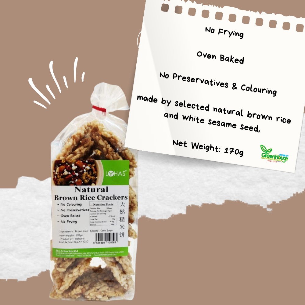 EA-BROWN RICE CRACKER,170GM