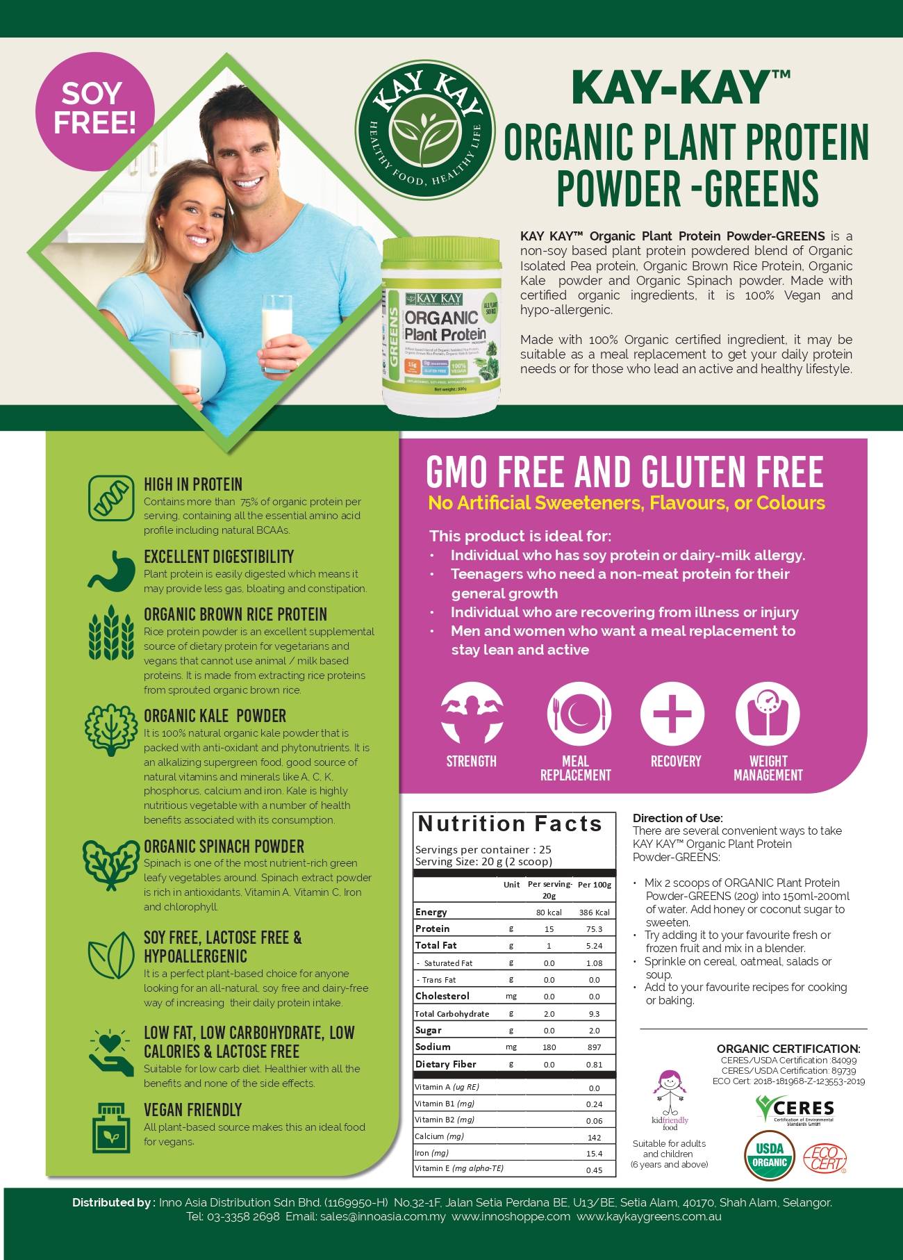 KAY KAY-PLANT PROTEIN 500GM