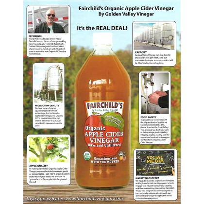 FAIRCHILD'S ORGANIC APPLE CIDER VINEGAR 32OZ