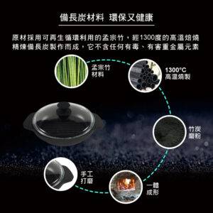 FULOTO FAR- INFRARED FULL CHARCOAL 24CM FRYING PAN