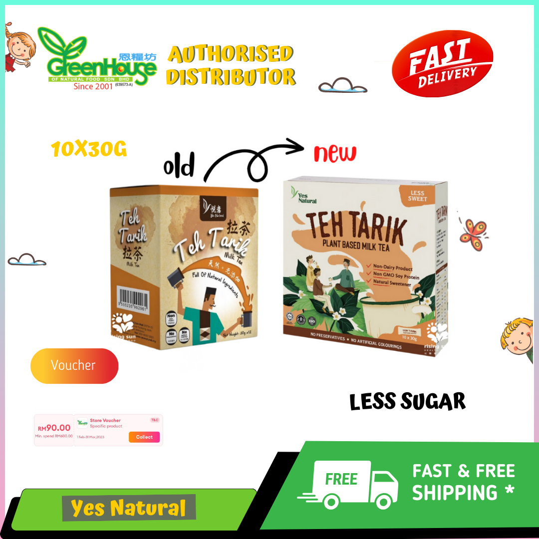 YES NATURAL-TEH TARIK (LESS SUGAR) 10X30G