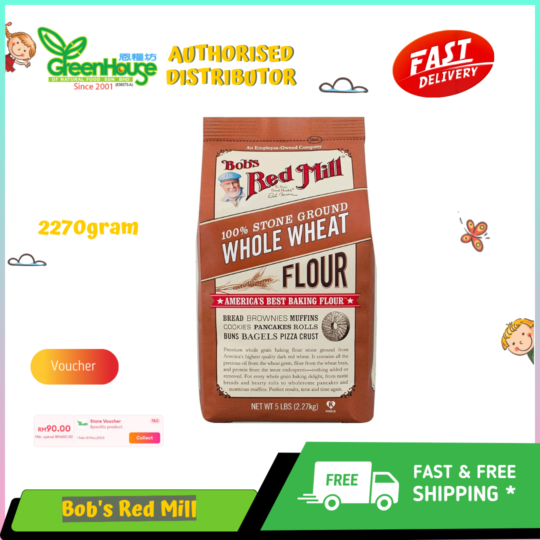 BOB'S RED MILL WHOLE WHEAT FLOUR 5LBS 2.27KG