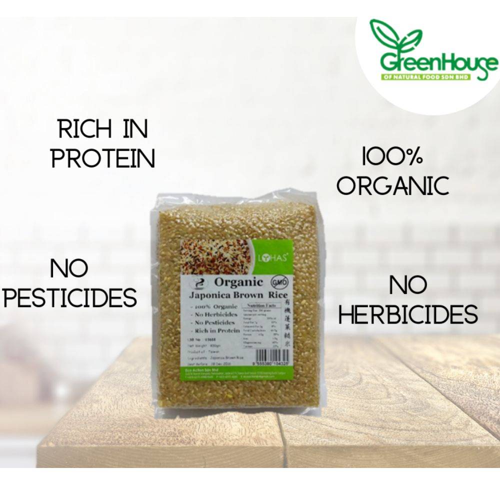 Lohas Organic Japonica Brown Rice 900G