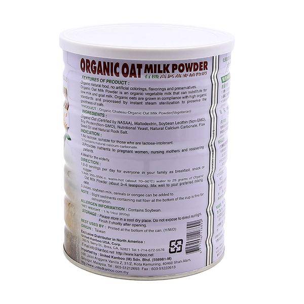 Organic Chateau Oat Milk Powder 有机厨坊高钙燕麦植物奶（罐）