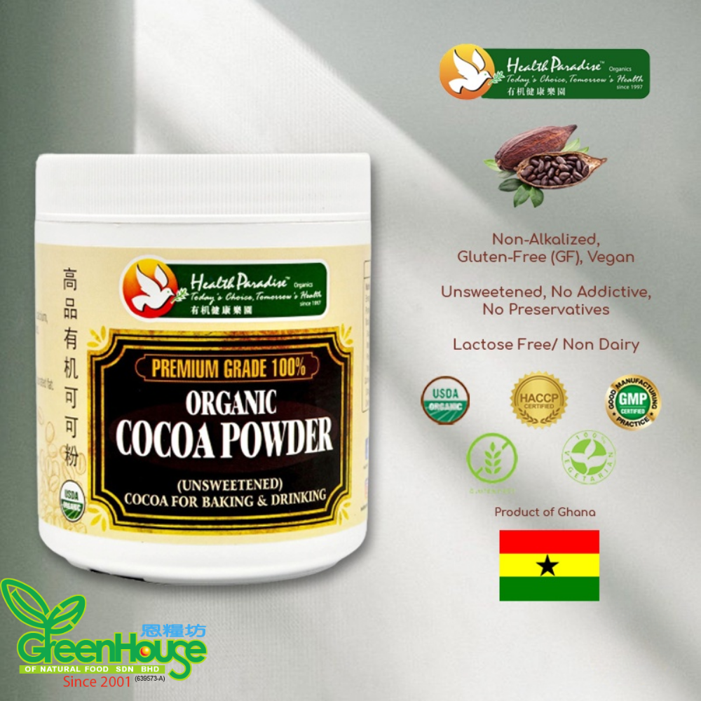 Health Paradise Organic Pure Cocoa Powder 250GM