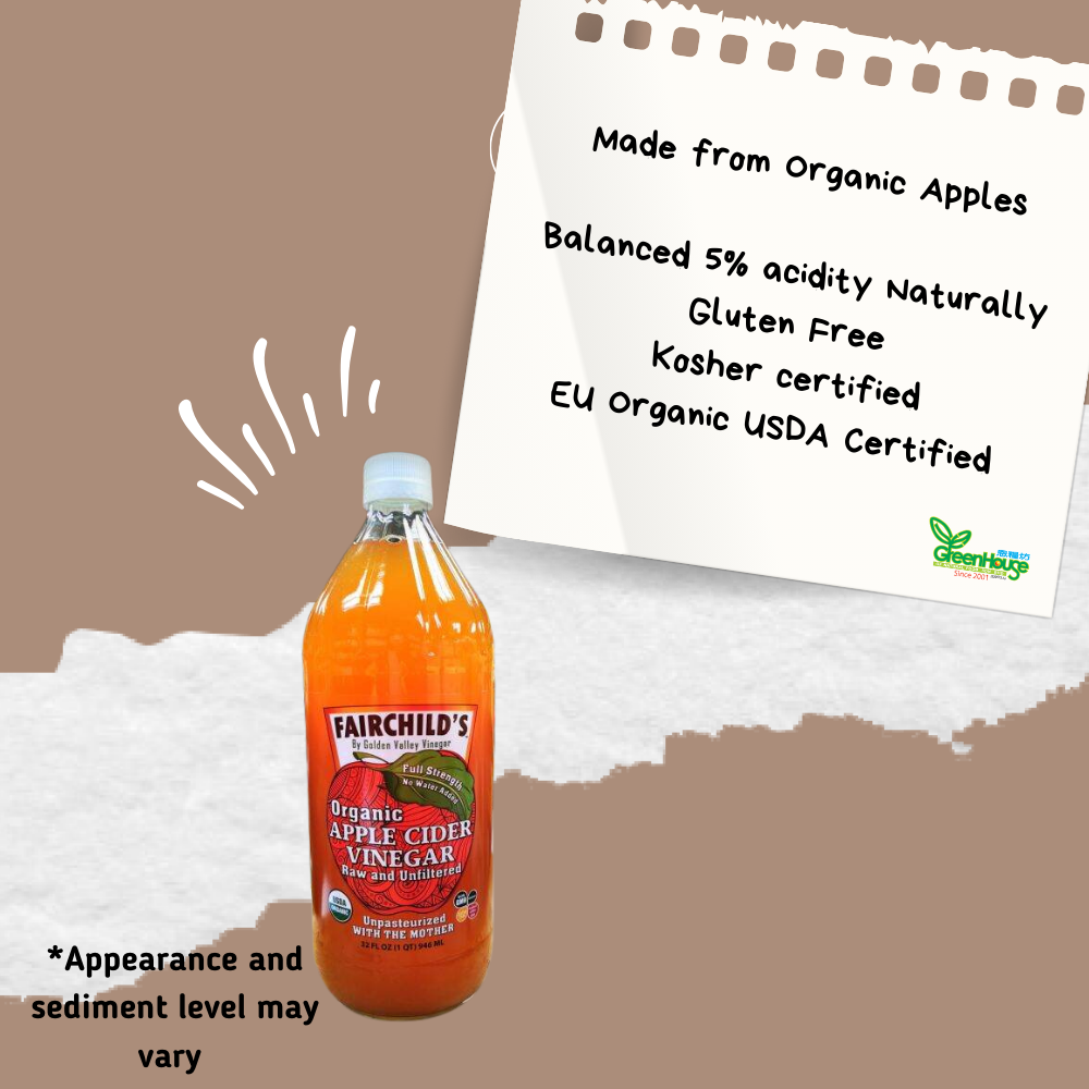 FAIRCHILD'S ORGANIC APPLE CIDER VINEGAR 32OZ