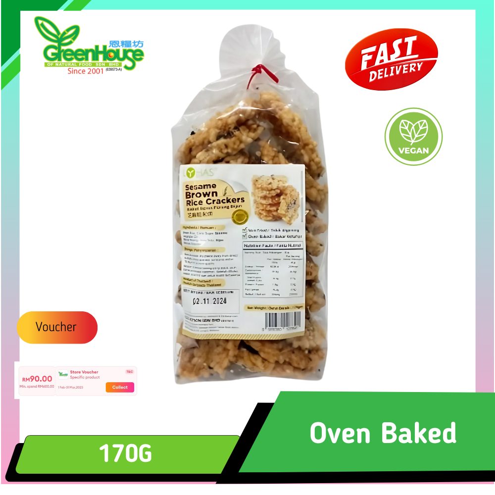 LOHAS-SESAME BROWN RICE CRACKERS 170GM