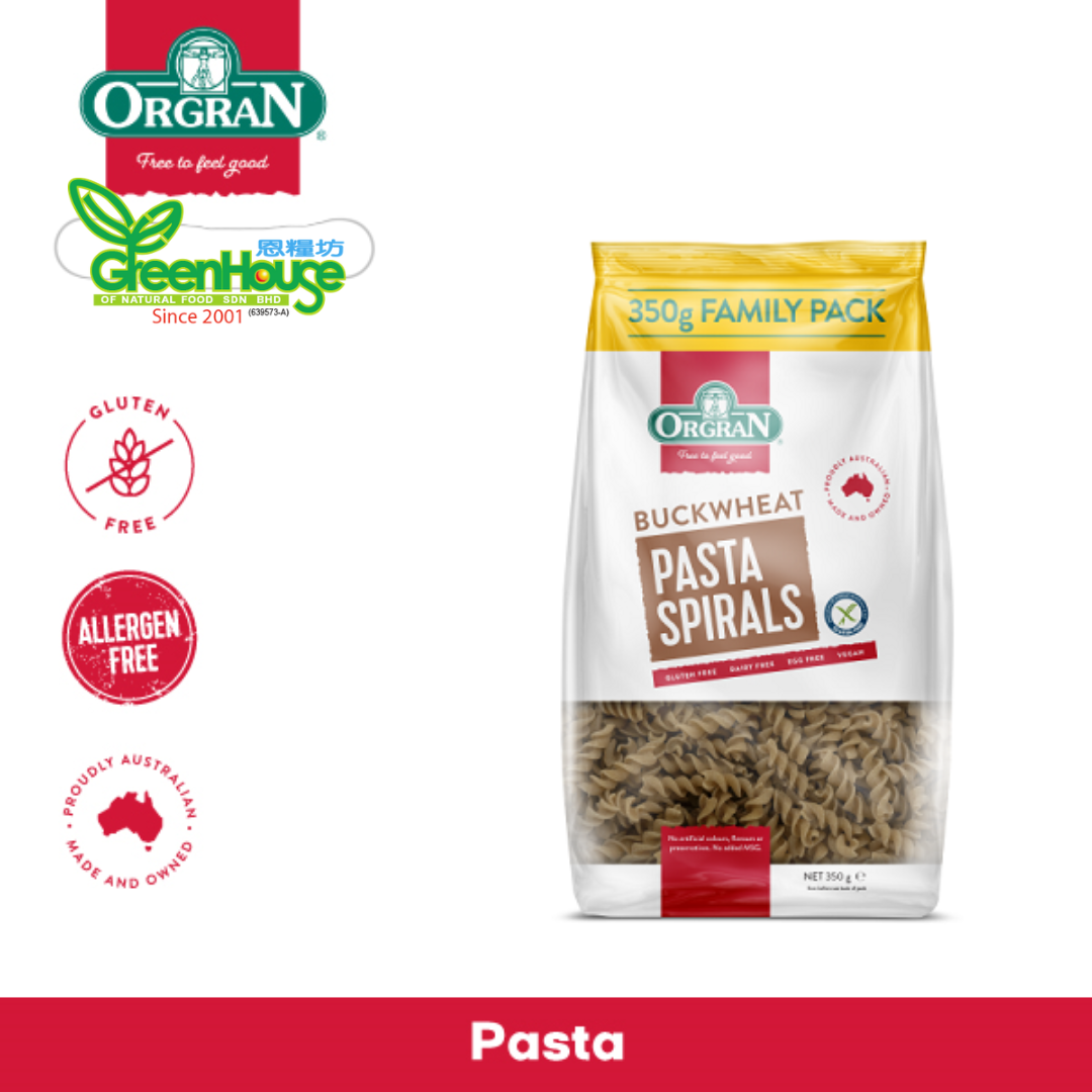 ORGRAN-PASTA-BUCKWHEAT SPIRAL 350G