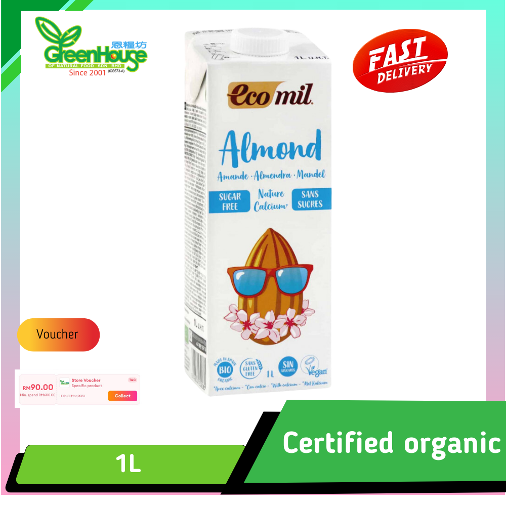 ECOMIL ALMOND MILK SUGAR-FREE CALCIUM 1L