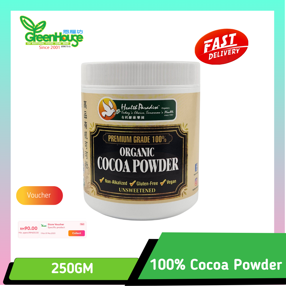 Health Paradise Organic Pure Cocoa Powder 250GM